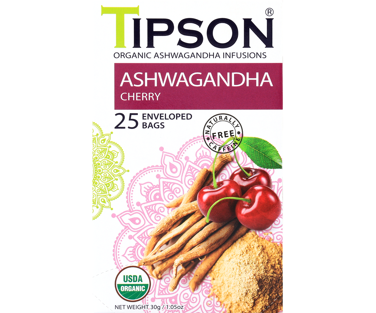 Tipson tea - Organic Ashwagandha With Cherry – Tea Store Aotearoa ...